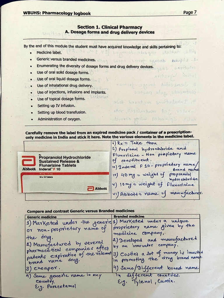 Pharma Logbook 1 | PDF