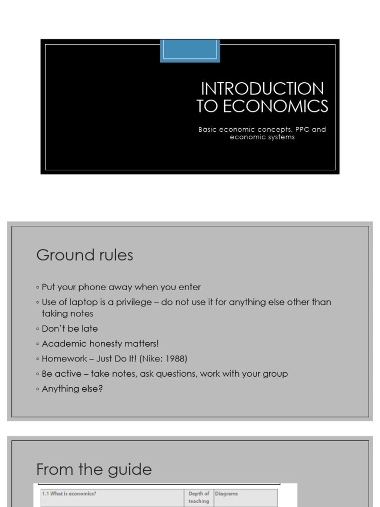 Introduction to Economics Concepts | PDF | Economics | Macroeconomics