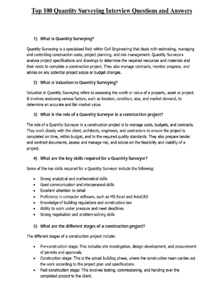 Qs Interview Question | PDF