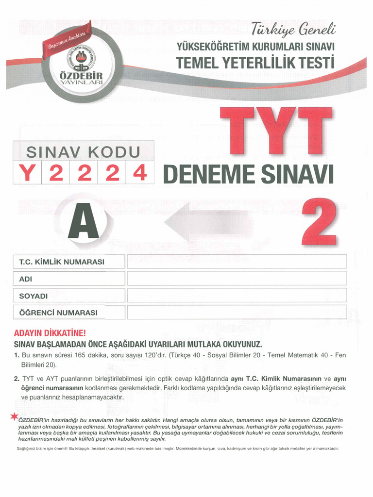 Özdebir Tyt 2 | PDF
