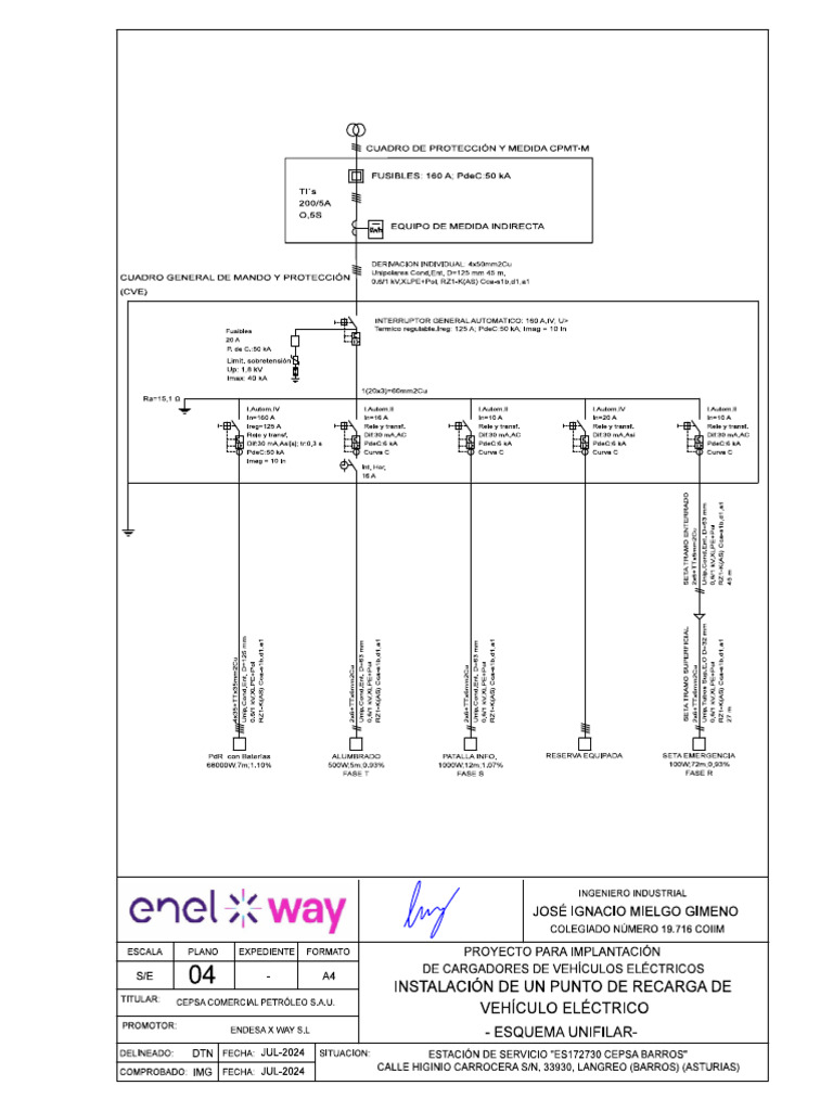 Ejemplo unifilar Seta Emergencia | PDF