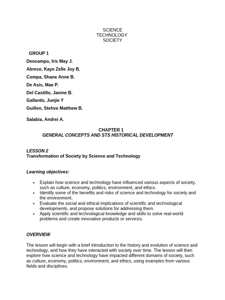 Bscrim23 - STS - Chapter 1 - Lesson 2 - Group 1 | PDF | Heliocentrism | Science