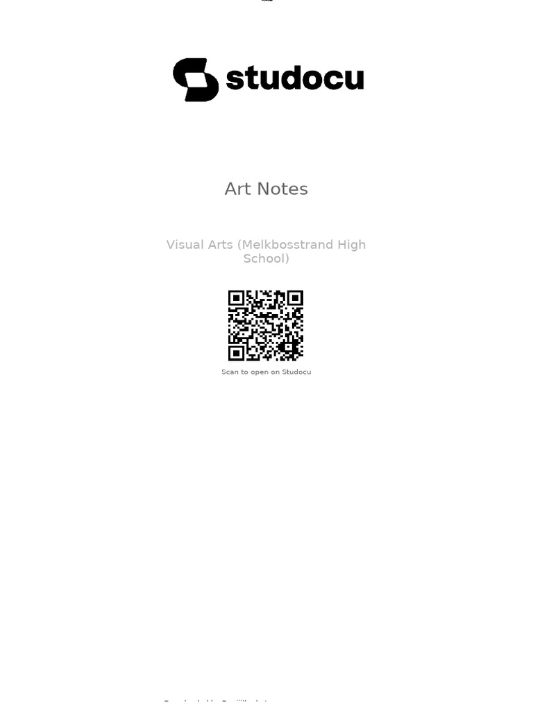 art-notes | PDF | Composition (Visual Arts) | The Arts