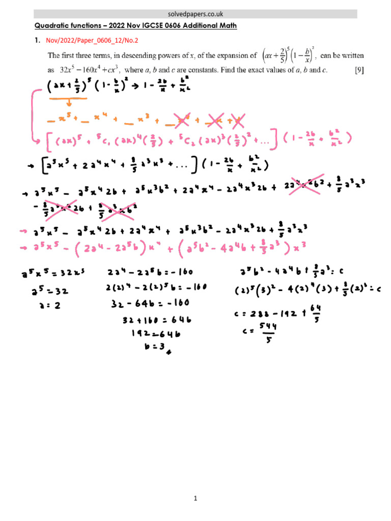 2022N-Quadratic-functions-IGCSE-0606-Add-Math_241124_171736 | PDF