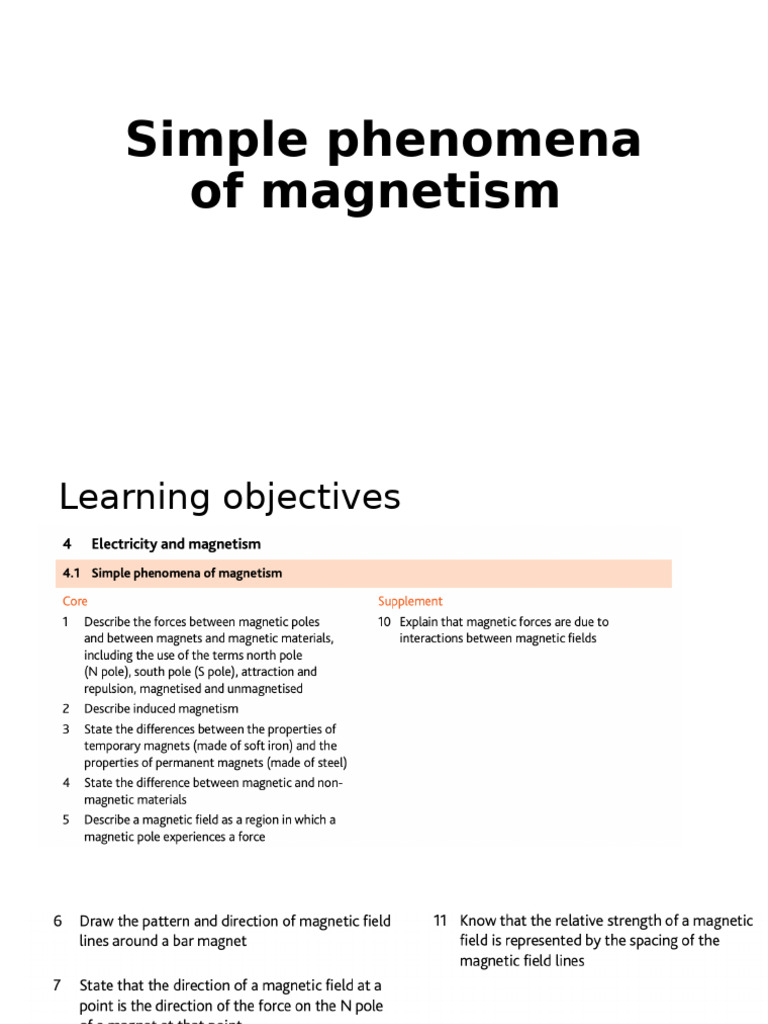 1. Magnetism | PDF | Magnet | Magnetism