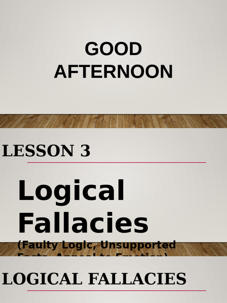 Understanding Emotional Fallacies | PDF | Fallacy | Logic