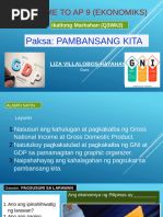 Mga Paraan NG Pagsukat Sa Gni at GDP | PDF