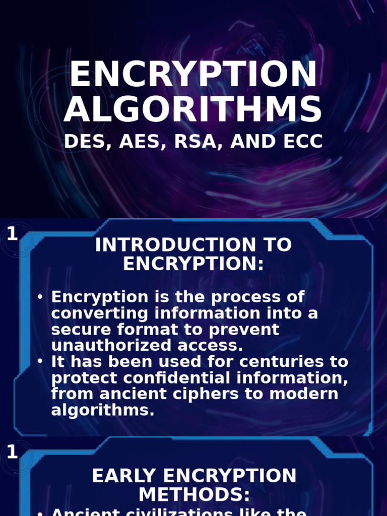 Encryption Algorithms Final | PDF | Encryption | Public Key Cryptography