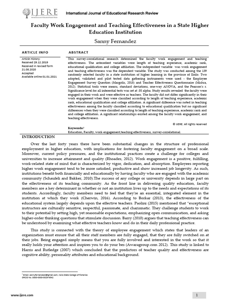 10 24331-Ijere 783947-1252074 | PDF | Teachers | Academic Degree