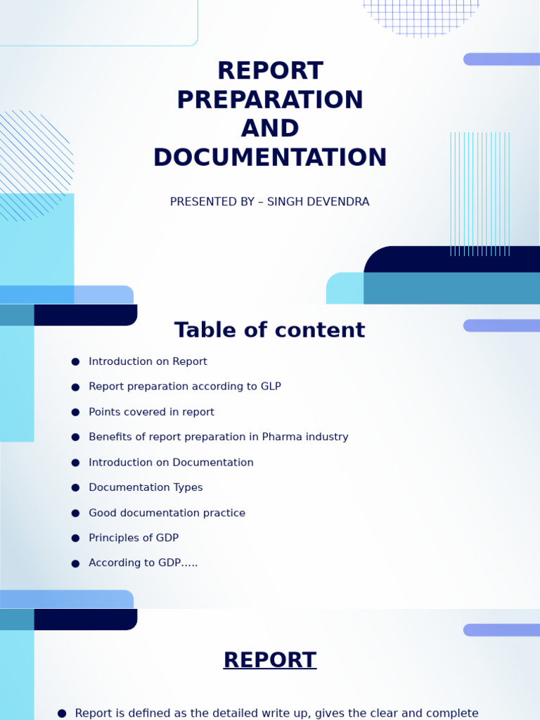 Report preparation and documentation | PDF | Documentation | Information