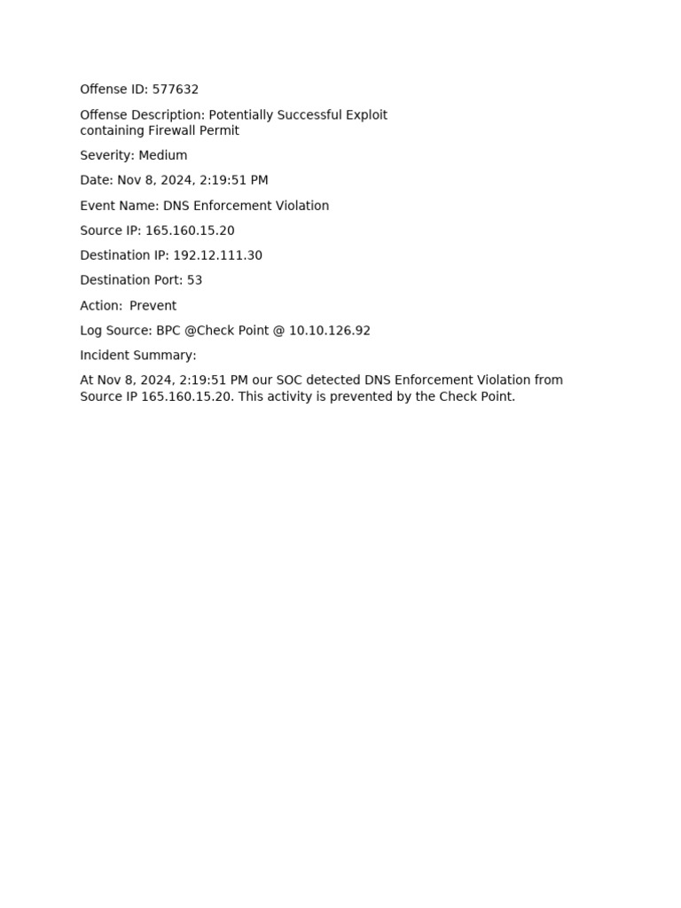 Offense Report 577632 | PDF