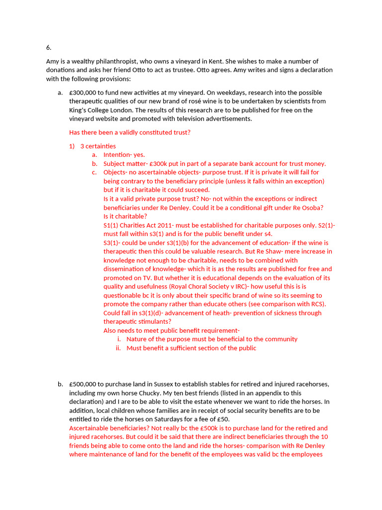 trust formative sample essay | PDF | Charitable Organization | Trustee