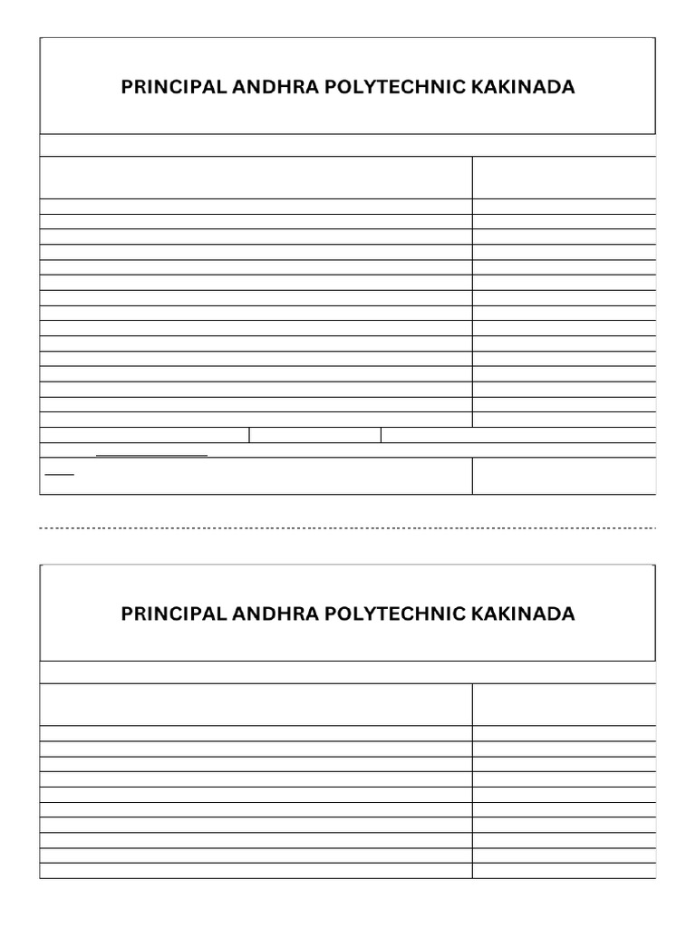Principal Andhra Polytechnic Kakinada - 2023-24 - 2794563 | PDF