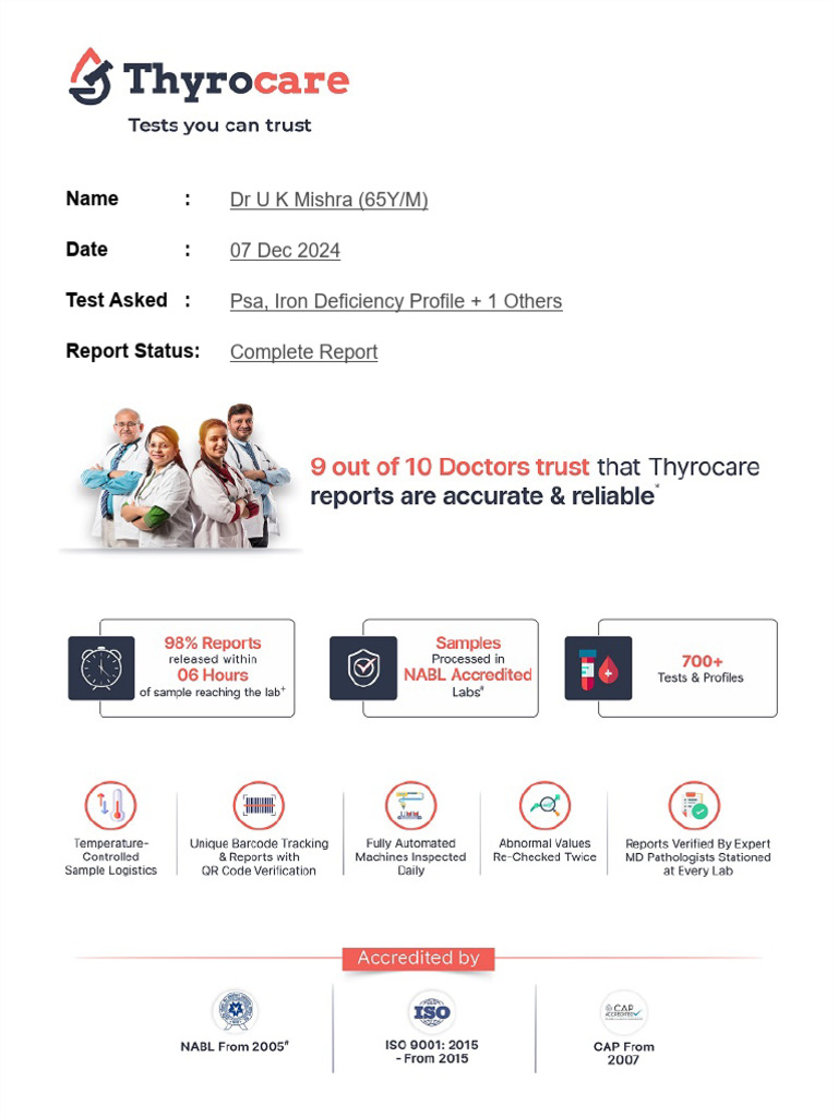 Papa Report | PDF | Prostate Specific Antigen | Iron