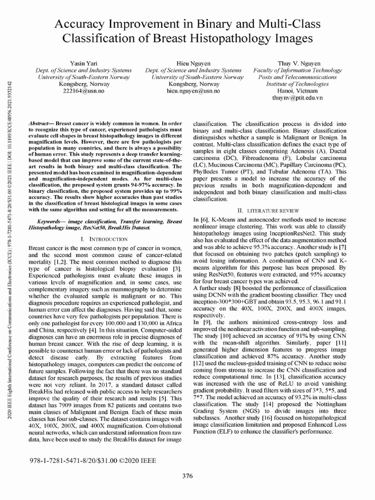 Accuracy Improvement in Binary and Multi-Class Classification of Breast ...