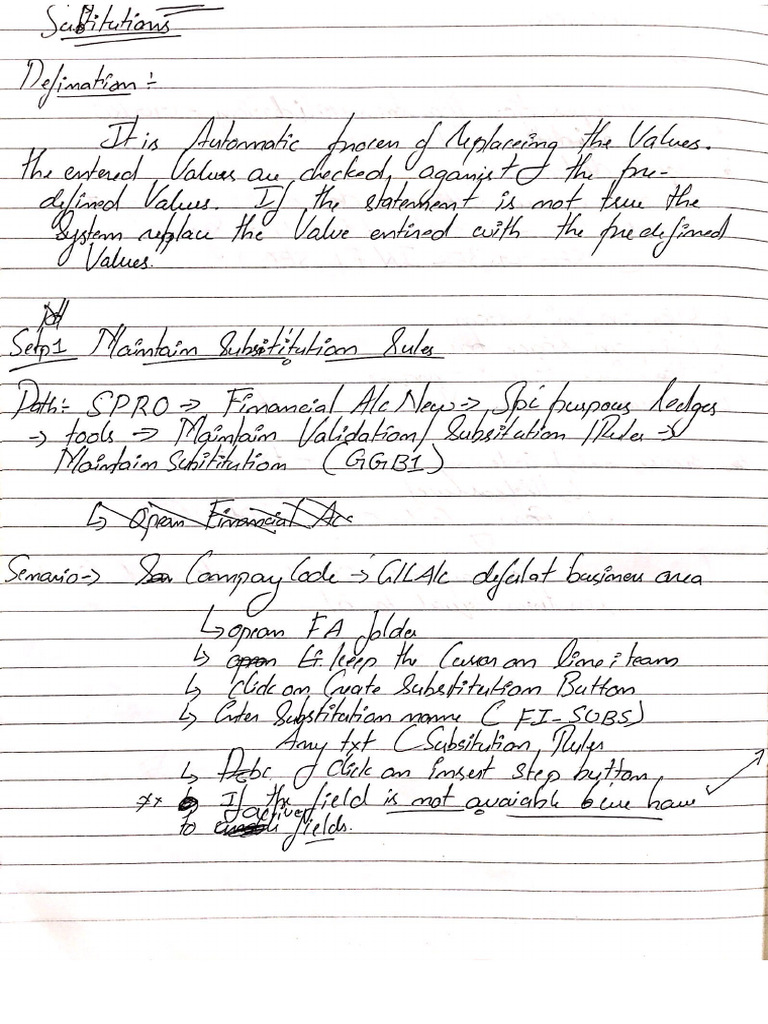 Substitution Rules Notes | PDF