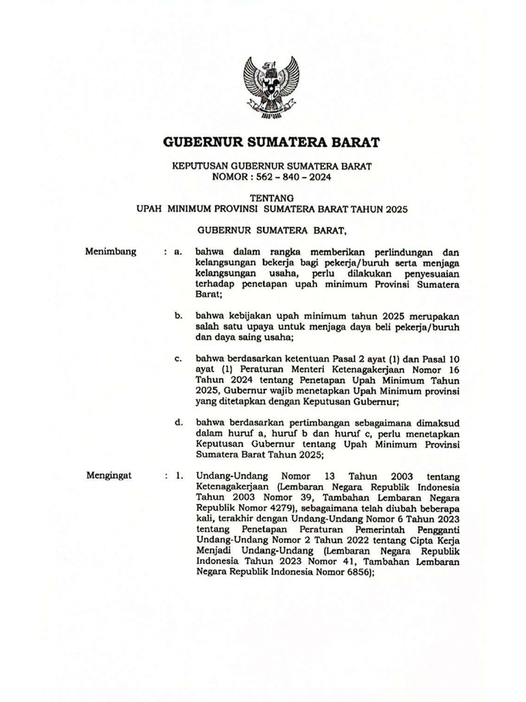 SK UMP Sumbar 2025 | PDF