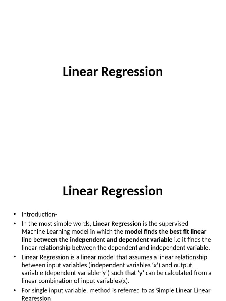 Linear Regression | PDF | Errors And Residuals | Regression Analysis