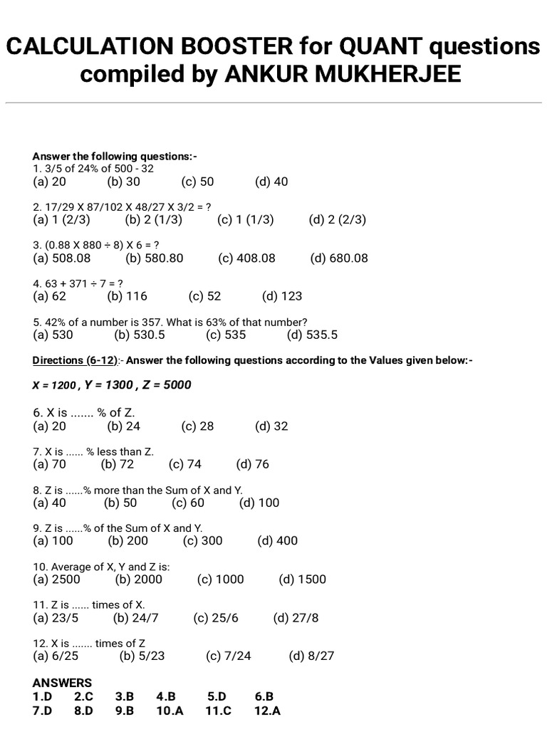 Calculation Booster 3 | PDF