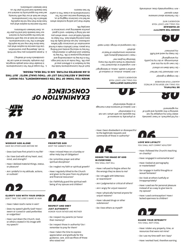 Examination of Conscience Guide Printable | PDF | Religious Belief And ...