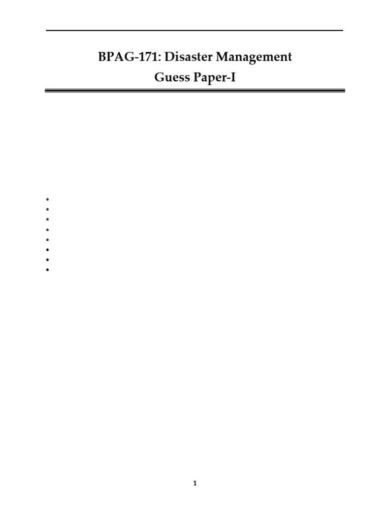 BPAG-171 guess paper (1) | PDF | Tornadoes | Tsunami