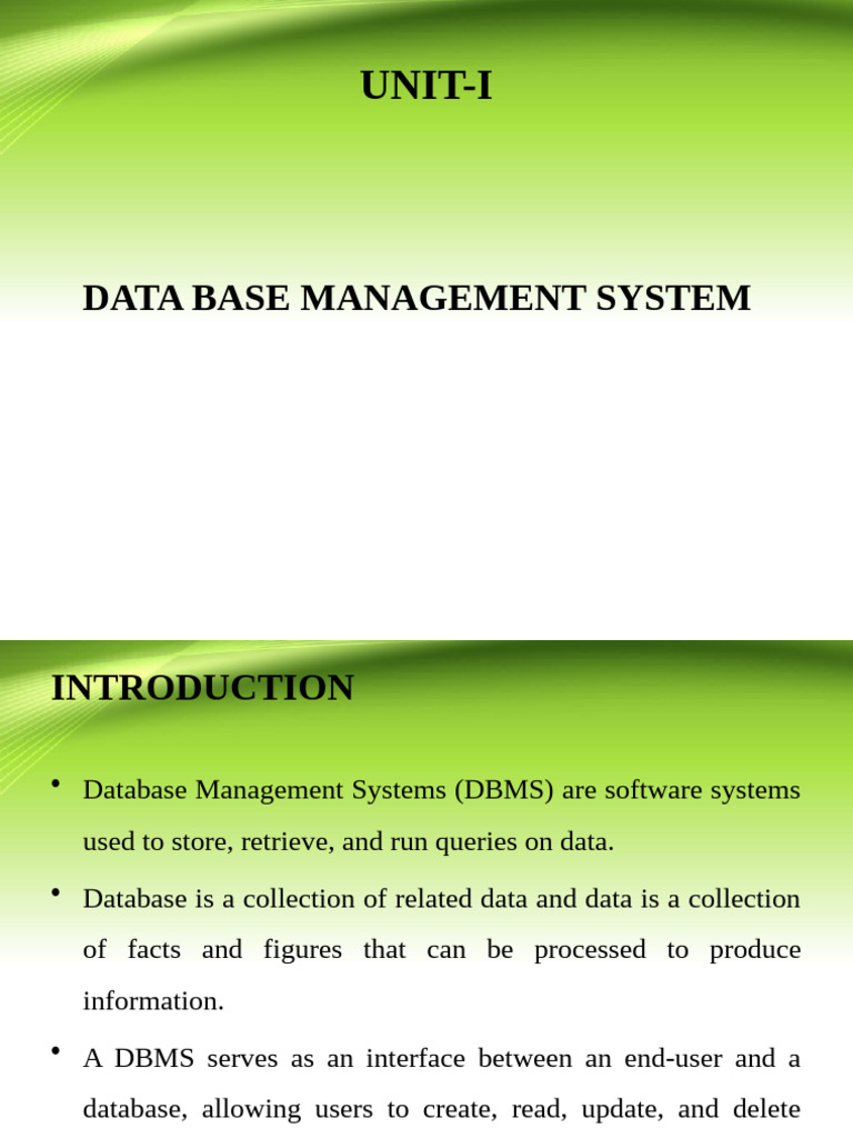 Dbms Unit 1 Minors-Part-1 | PDF | Databases | Conceptual Model