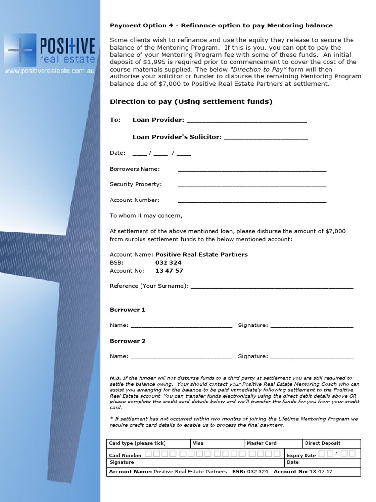 Refinance Paymentoption 120809 | PDF | Credit Card | Refinancing