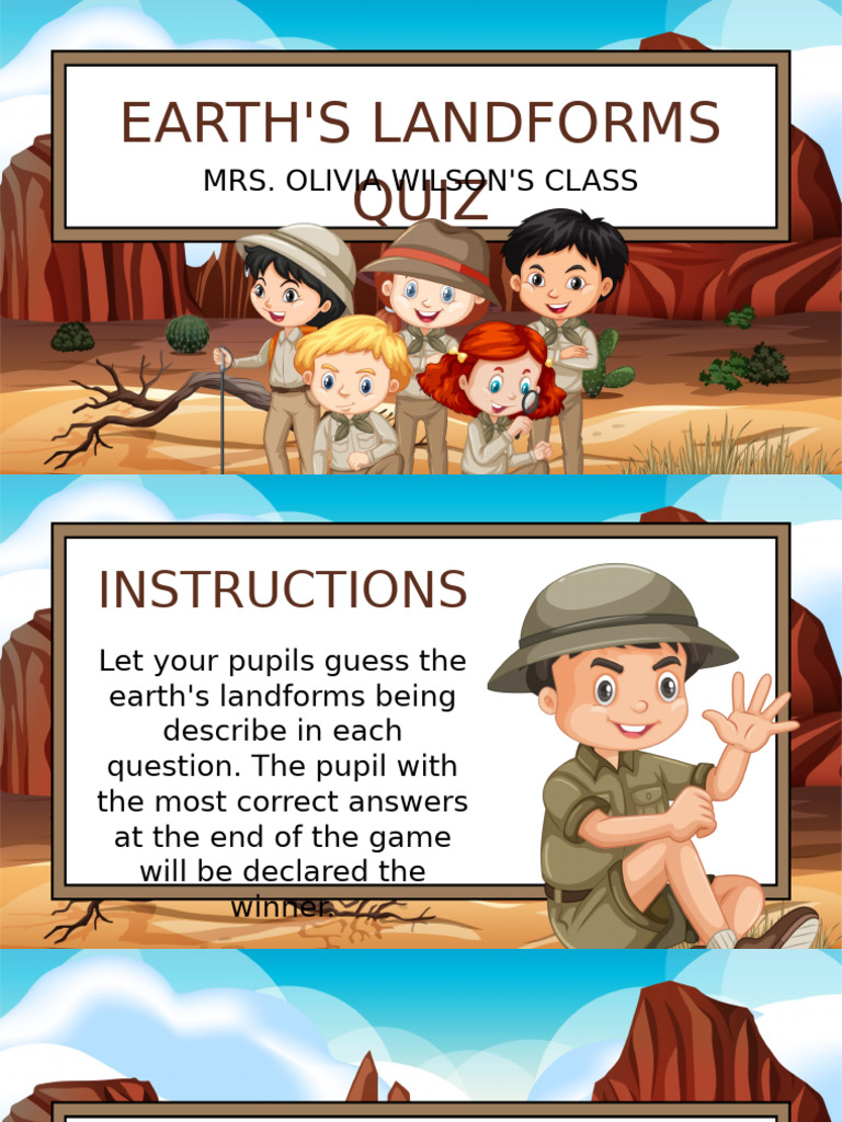 Earth's Landforms Quiz Activity | PDF