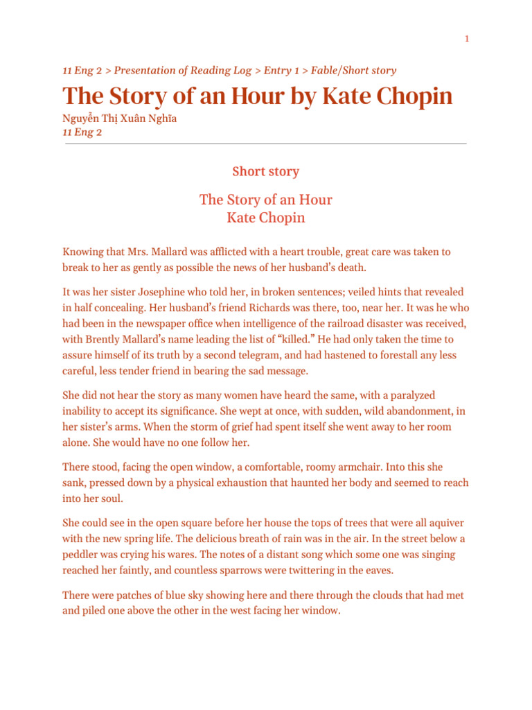 Reading Log - Entry 01 | PDF