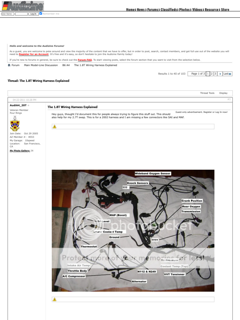 The 1.8T Wiring Harness Explained | PDF | Throttle | Automotive Technologies