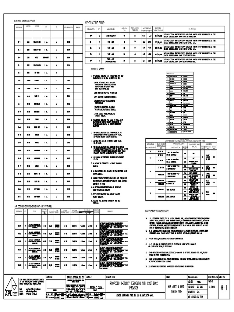 Pasadena - Mechanical Plans Layout | PDF | Duct (Flow ...