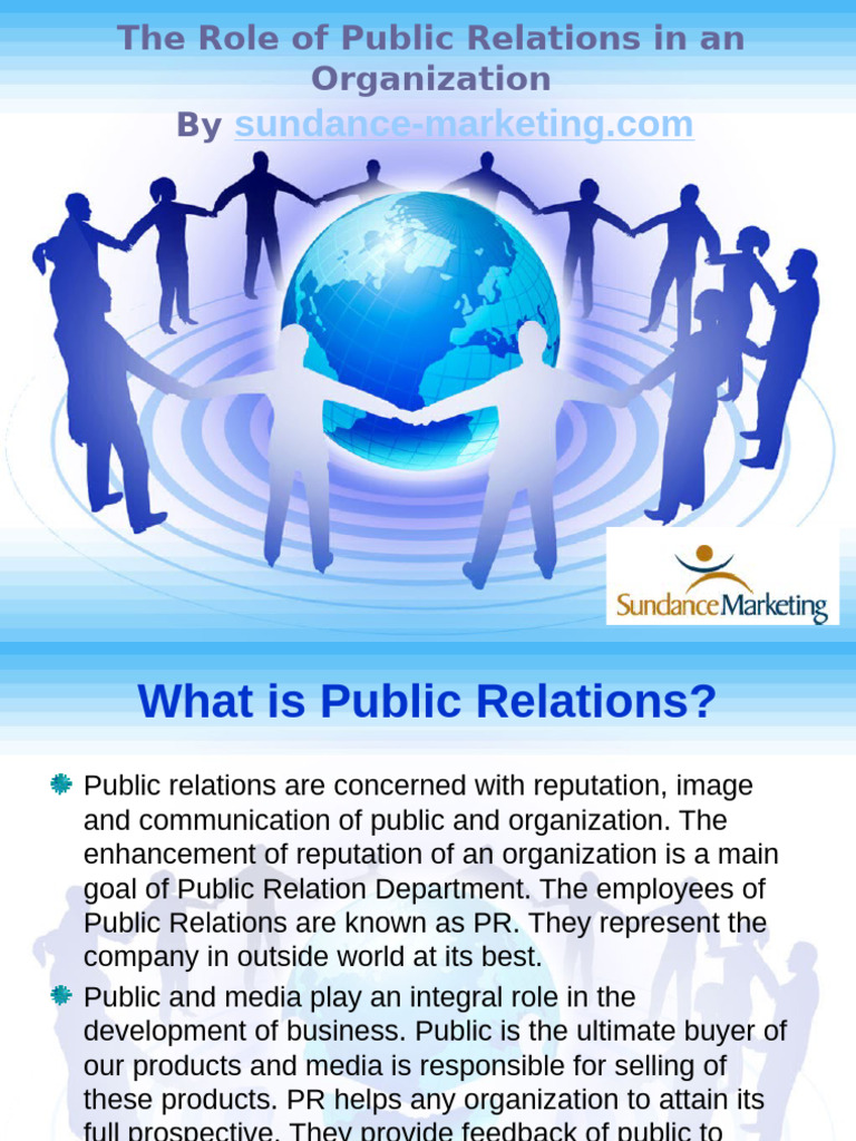 The Role of Public Relati 6482992 | PDF | Public Relations | Reputation
