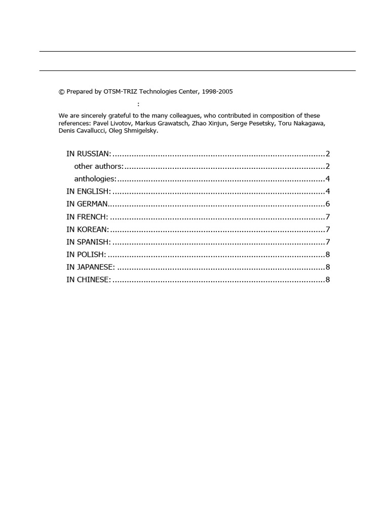 TRIZ List of Books | PDF | Invention | Procedural Knowledge