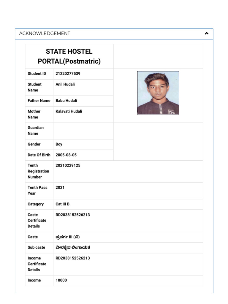 SSP Scholarship Application Details | PDF