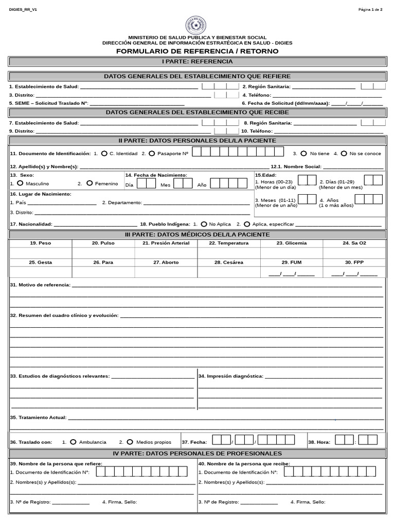 DIGIES - RR - V1 Formulario Referencia Retorno - 220406 - 144547 | PDF