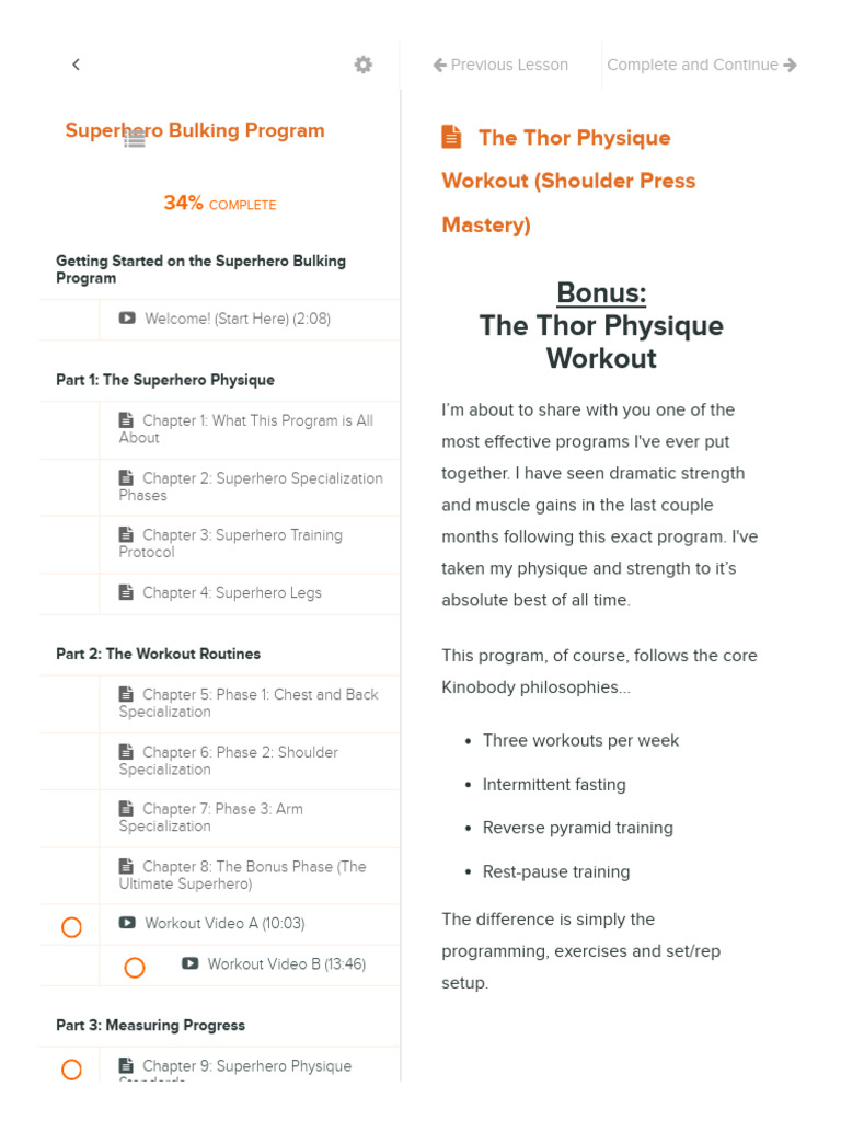 The Thor Physique Workout (Shoulder Press Mastery) - Kinobody Fitness ...
