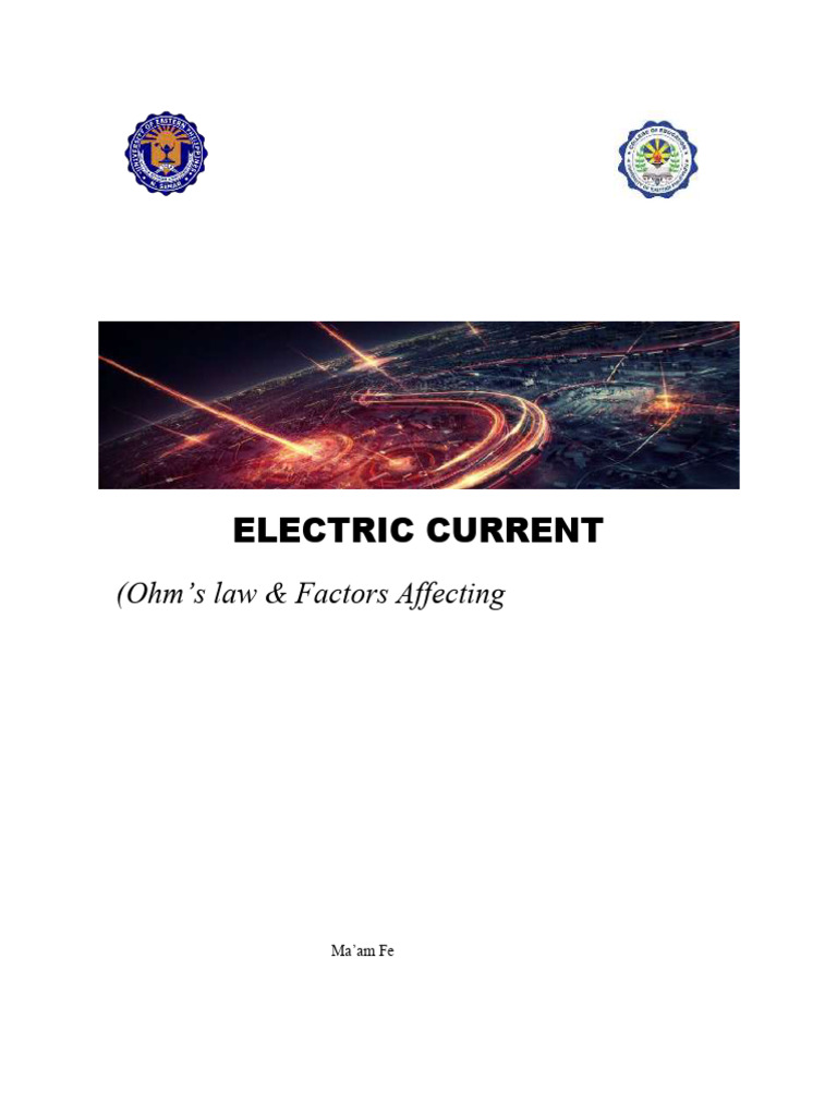 Ohm's Law & Electric Current Basics | PDF | Voltage | Electrical Resistance And Conductance