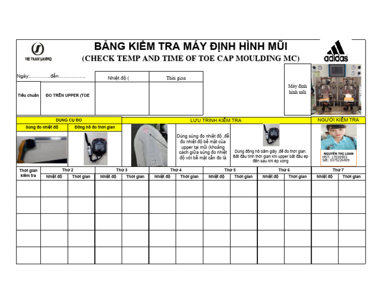 Toe Cap Moulding MC - Checklist | PDF