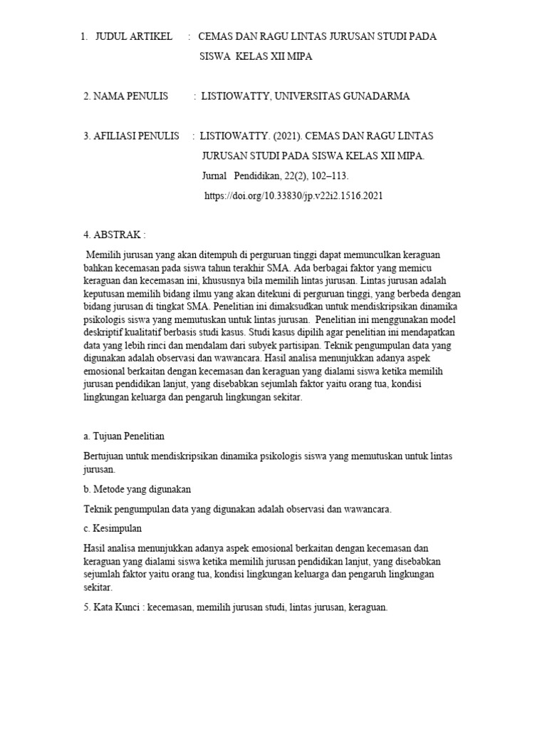 TUGAS 1 Teknik Penulisan Karya Ilmiah | PDF