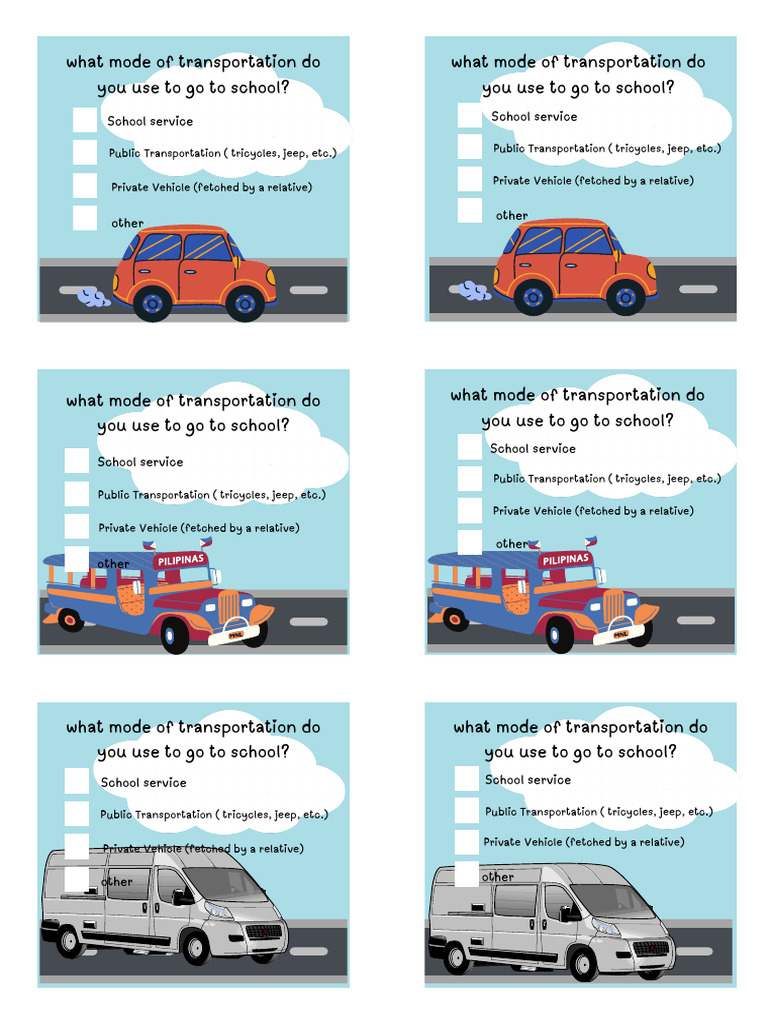 What Mode of Transportation Do You Usually Use | PDF
