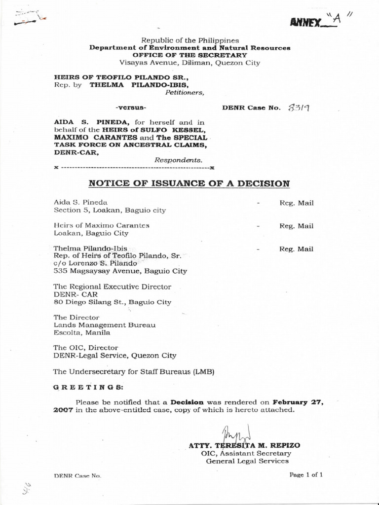 Decision - DENR | PDF
