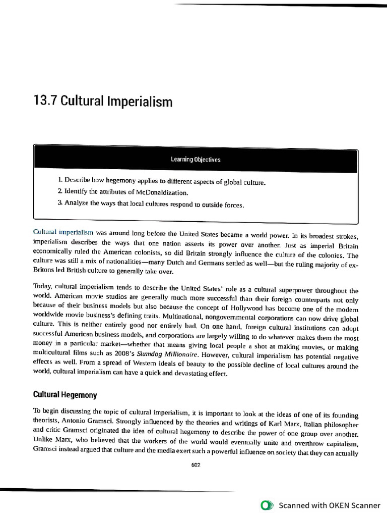 Cultural Imperialism | PDF