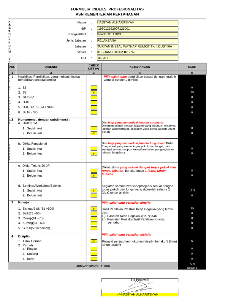 Penilaian - PIP - Individu - RUMKIT TK II DUSTIRA Kesdam III SLW ...