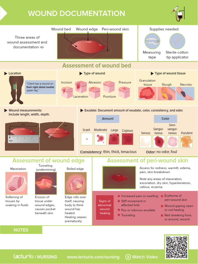 Nursing CS Wound Documentation | PDF | Wound | Surgical Specialties