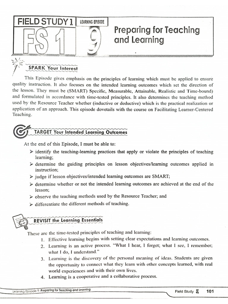 FS 1 Learning Episode 9 | PDF