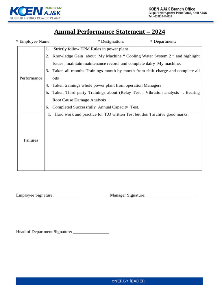 Annual Performance Statement 2024 | PDF