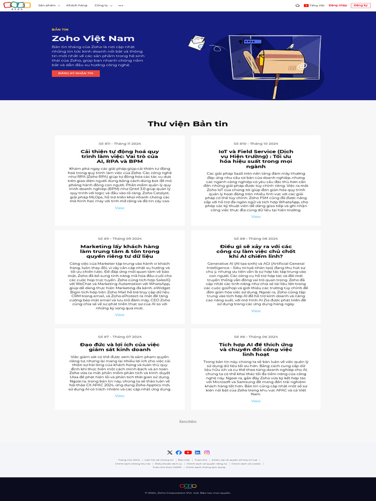 Zoho Newsletter - APAC - VI | PDF