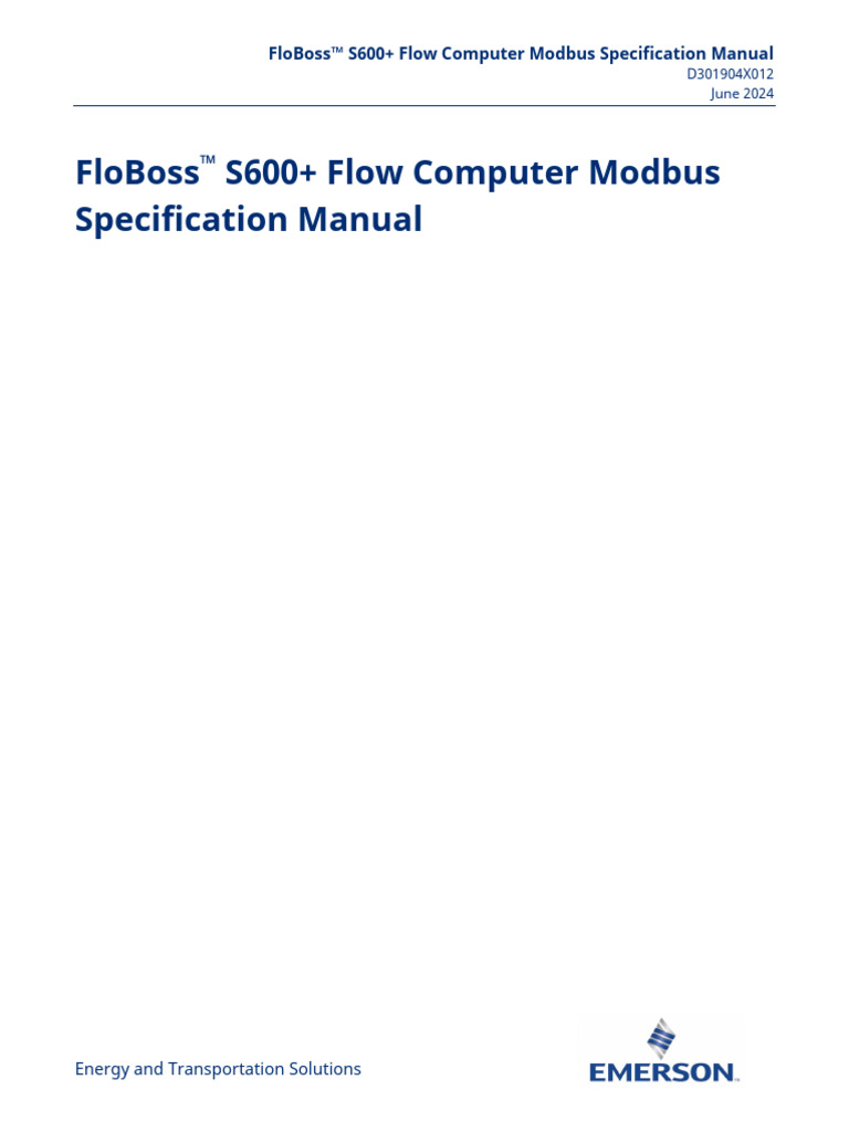 floboss-s600-modbus-specification-manual-en-7287226 | PDF | Computer Network | Port (Computer ...
