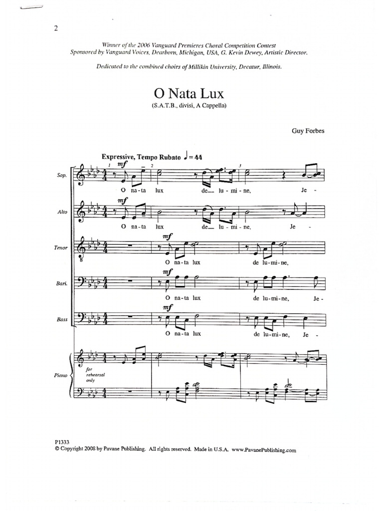 O Nata Lux | PDF