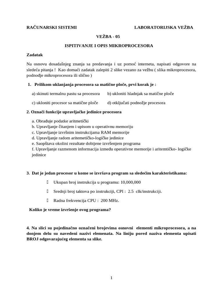 05 - Mikroprocesor - CPU | PDF